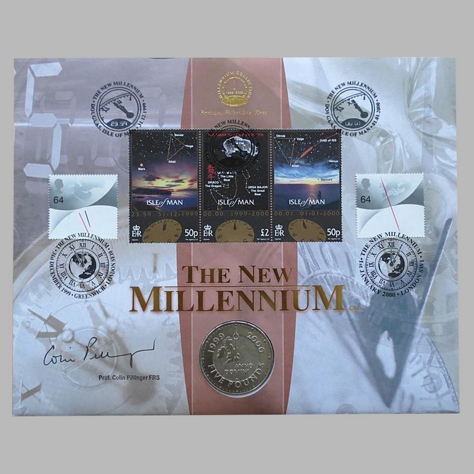 2000 The New Millennium 5 Pounds Coin Cover - Benham First Day Cover ...