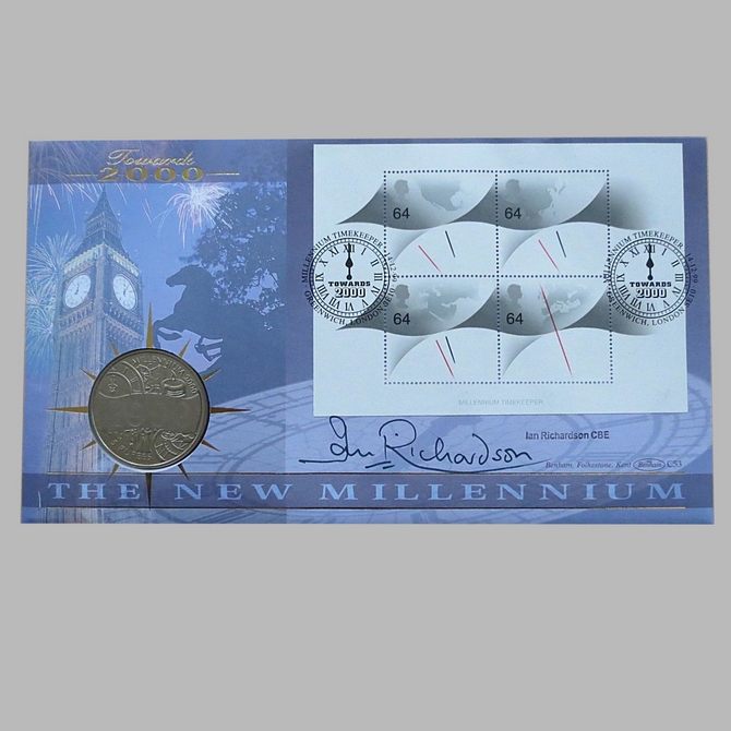 2000 Towards 2000 New Millennium 5 Rupees Coin Cover - Benham First Day ...