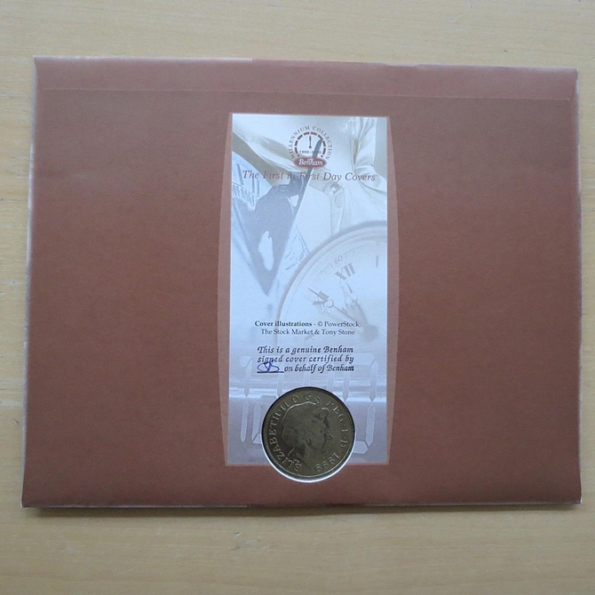 2000 The New Millennium 5 Pounds Coin Cover - Benham First Day Cover ...