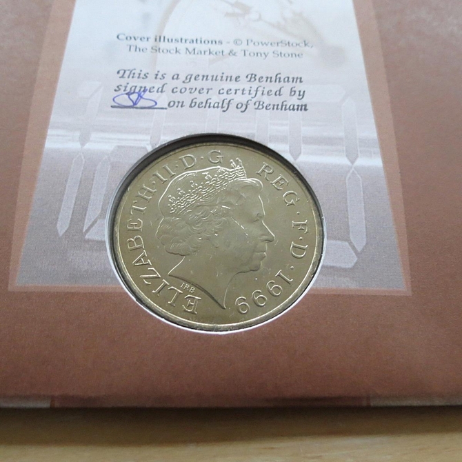 2000 The New Millennium 5 Pounds Coin Cover - Benham First Day Cover ...